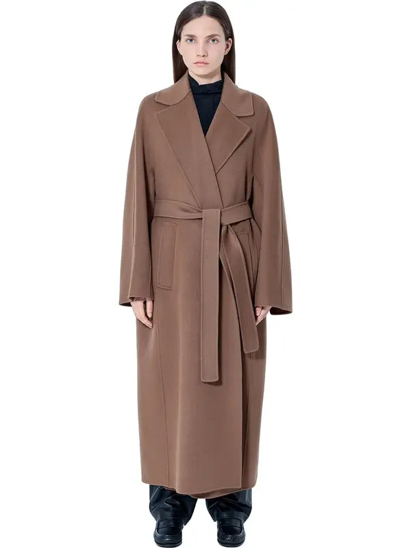 Max Mara Belted Wool Coat - Multicolor