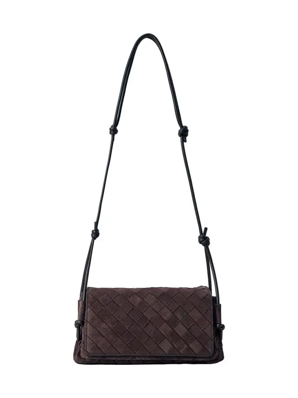 Bottega Veneta Notturno Flap Pouch Bag - Brown