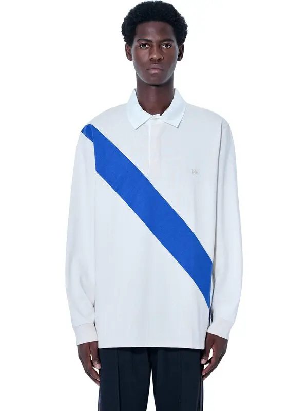 WALES BONNER Prism Rugby Polo Shirt - Cream