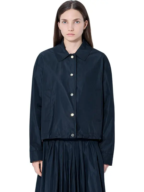 Max Mara Collared Button-up Jacket - Black