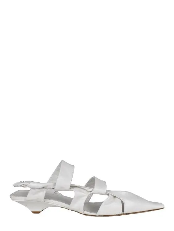 Bottega Veneta Leather Bv Point Sandals - White