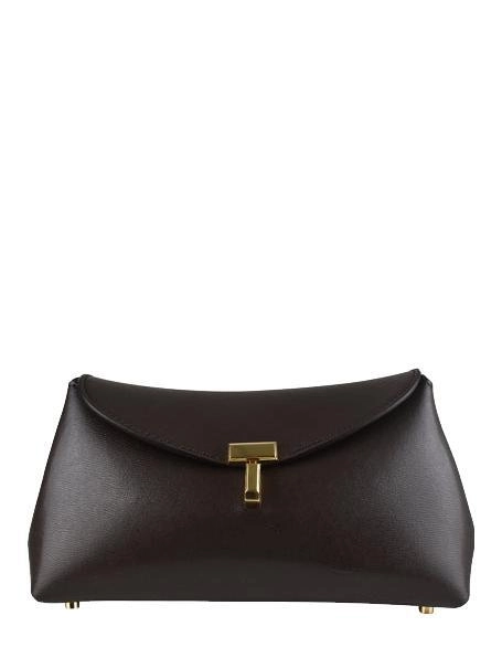 TOTEME Mini T-lock Clutch - Brown