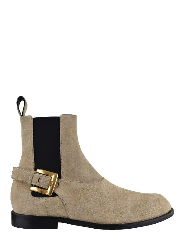 Balmain Anthem Chelsea Boots - Cream