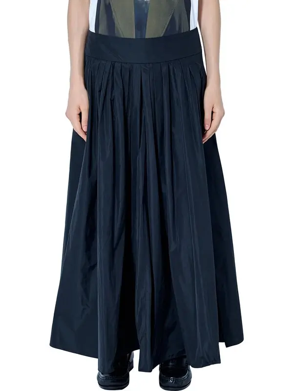 Max Mara Pleated Maxi Skirt - Black