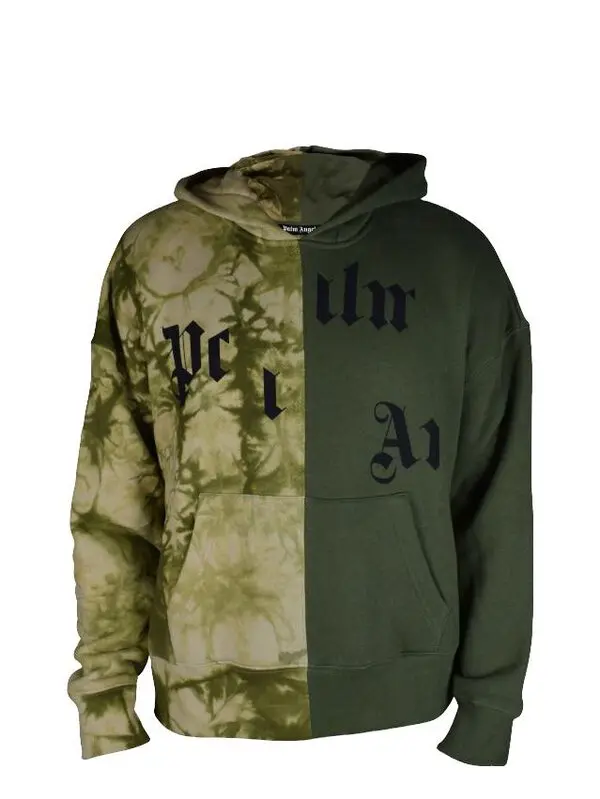 Palm Angels Two-tone Logo Sweatshirt - Green