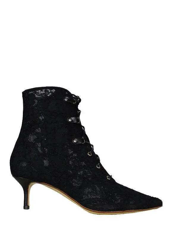 FRANCESCO RUSSO Lace Ankle Boots - Black