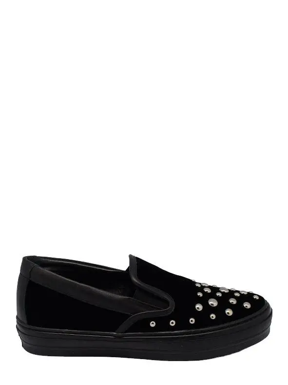 FERRAGAMO Velvet Slip-on - Black