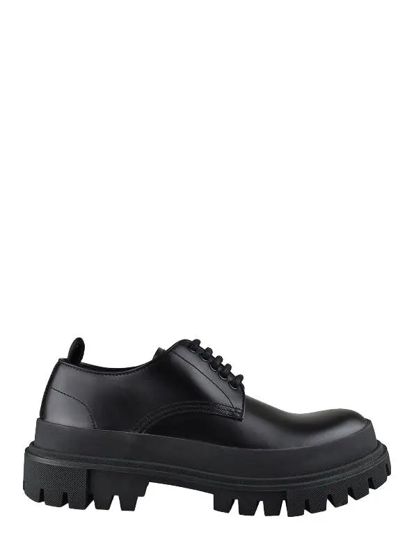 Dolce & Gabbana Leather Derby Shoes - Black