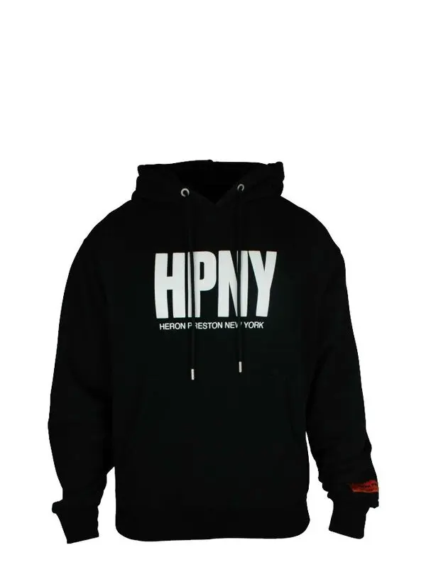 Heron Preston Cotton Logo Hoodie - Black