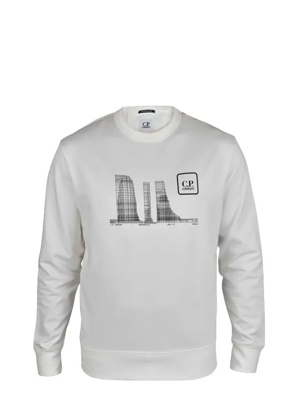 C.P. COMPANY Graphic Print Jersey Sweatshirt - White