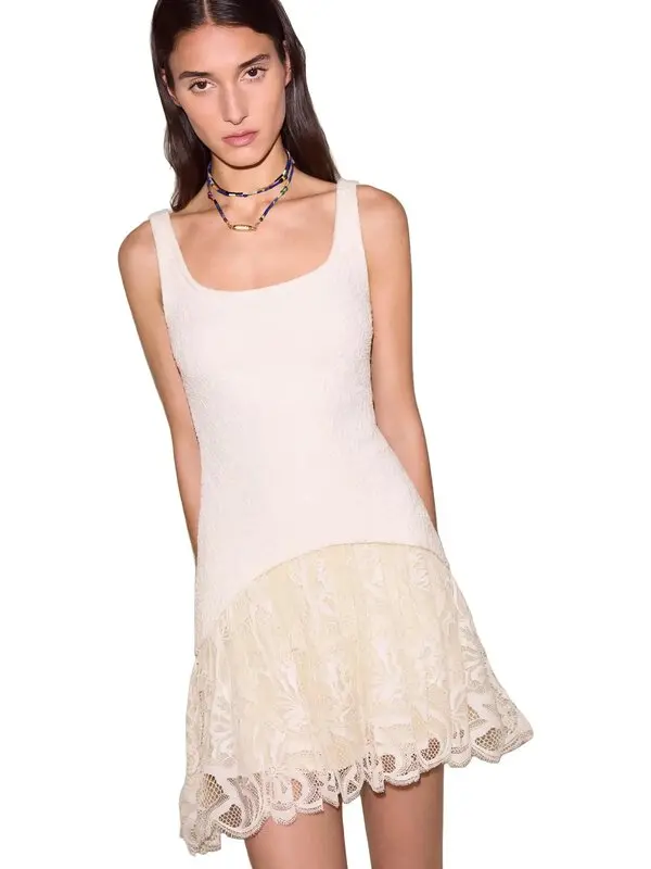 Alexis Pomela Dress - Ivory