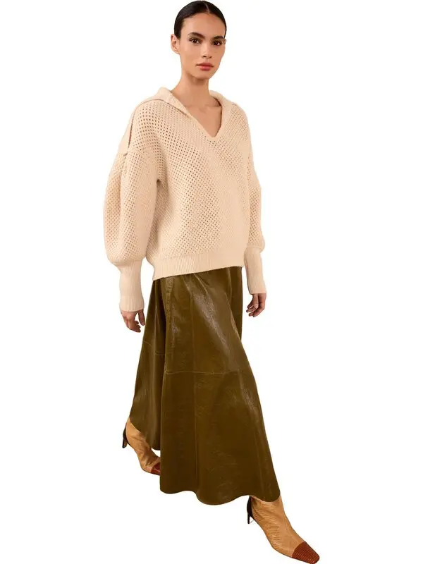 Ulla Johnson Lila Wool Knit Pullover - Cloud