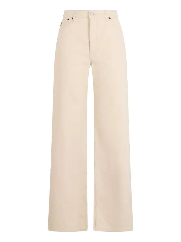 LOIS High-rise Wide-leg Trousers - Ivory