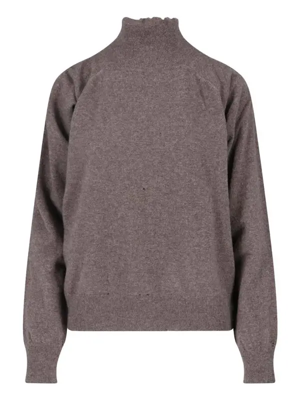 MAISON MARGIELA Wool Turtleneck Sweater - Brown