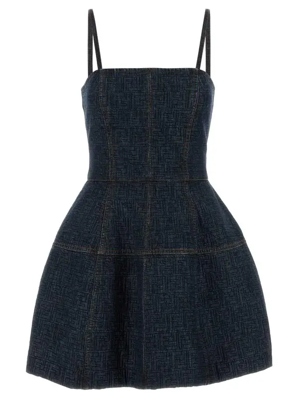 Fendi Denim Mini Dress - Blue