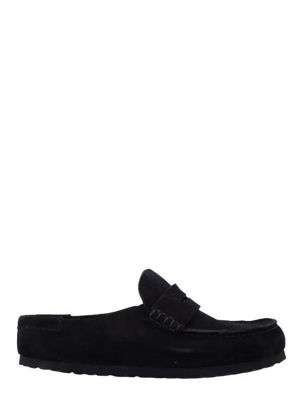 BIRKENSTOCK Suede Moccasin Clog Mule - Nero