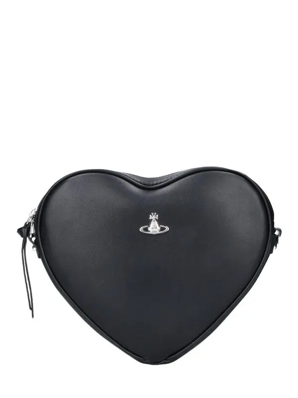 VIVIENNE WESTWOOD Heart Crossbody Bag - Black