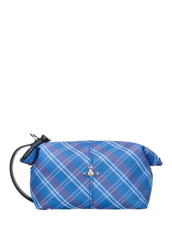 VIVIENNE WESTWOOD Plaid Zip Pouch Bag - Blue