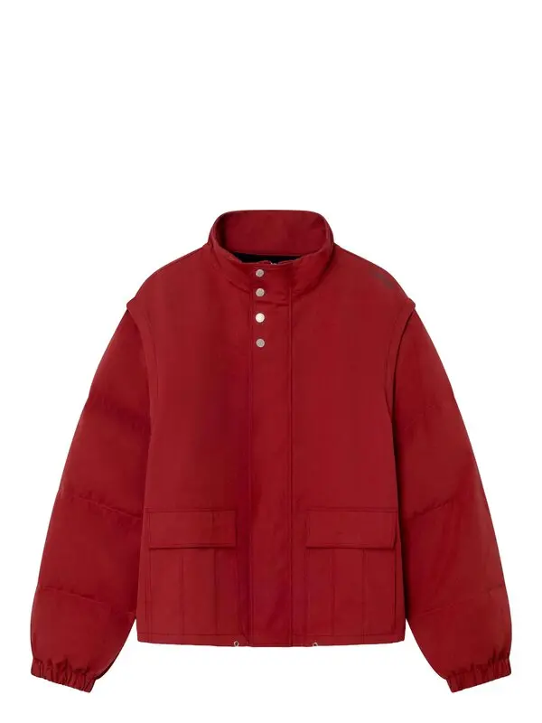 CARRER Zip-off Sleeve Down Jacket - Faded Red