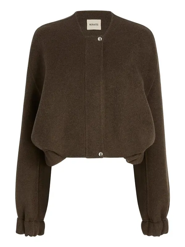 Khaite Reversible Wool Bomber Jacket - Verde