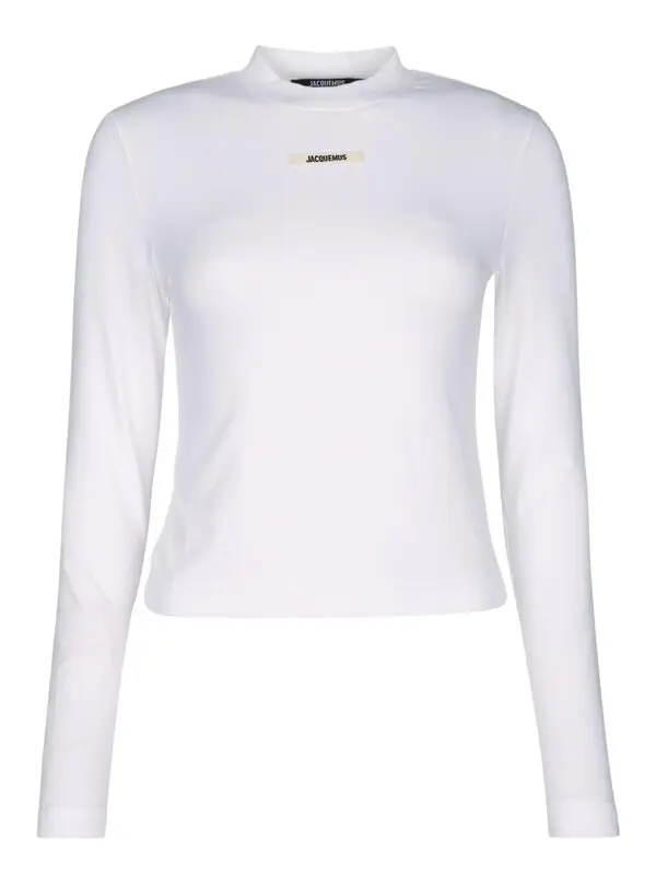 Jacquemus Grosgrain Detail Long-sleeve T-shirt - White