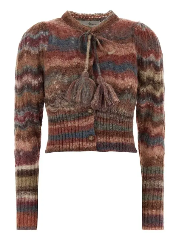 VIVIENNE WESTWOOD Flora Mohair-blend Cardigan - Multicoloured