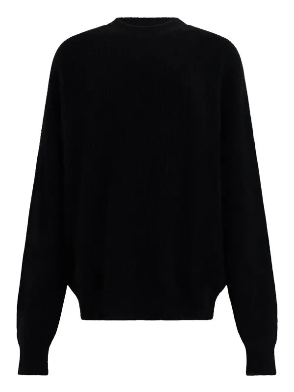 UMA WANG Oversized Crewneck Cashmere Sweater - Black
