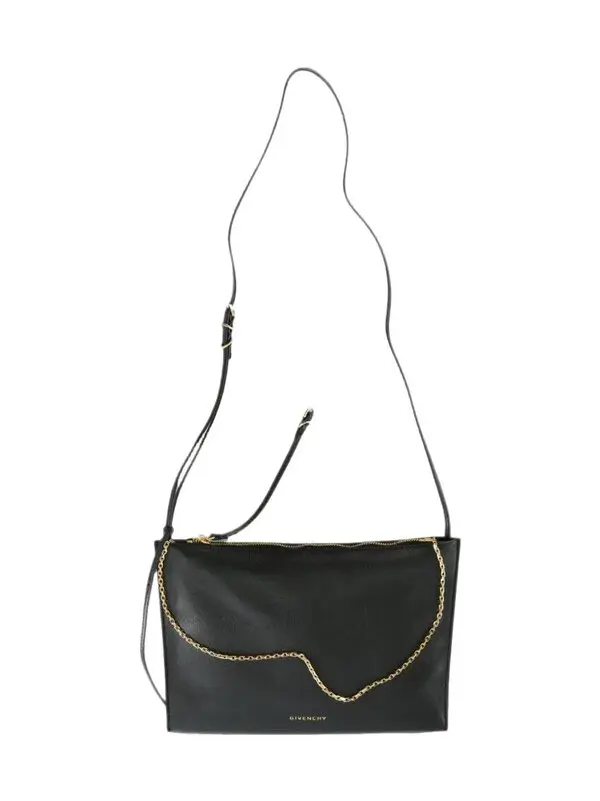 Givenchy Leather Mini Crossbody Wallet Bag With Chain Strap - Nero