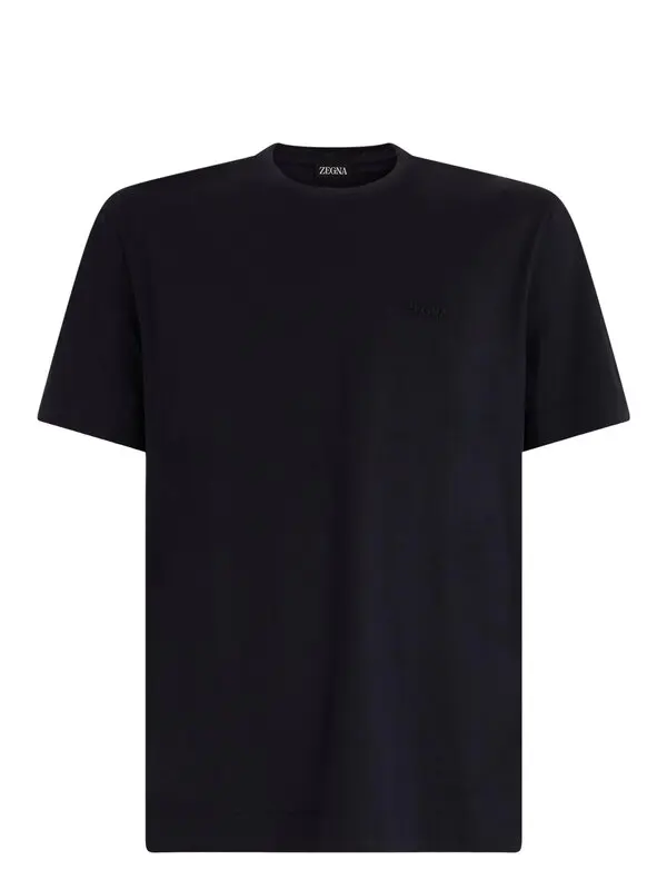 Zegna Short-sleeve Cotton T-shirt - Black