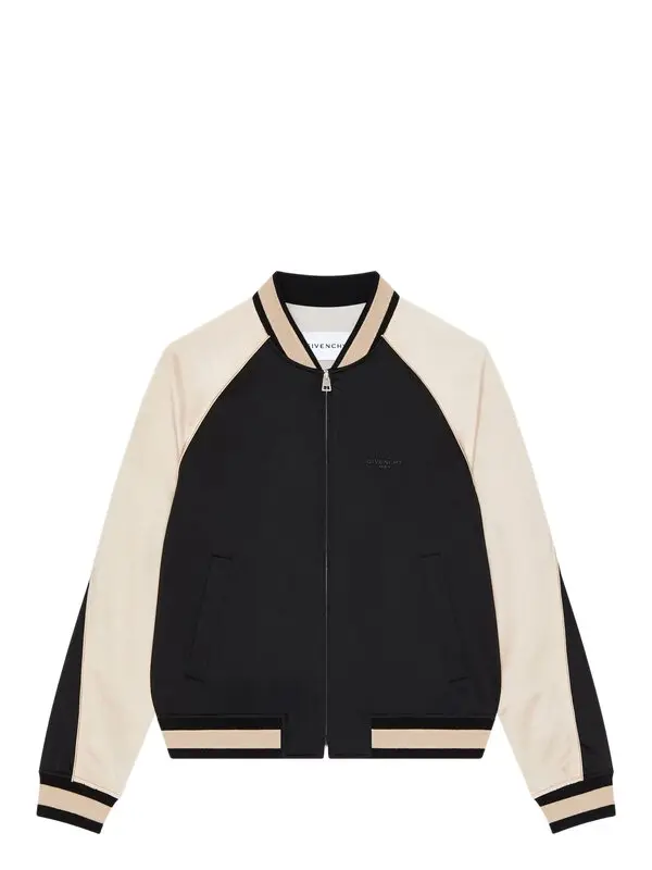 Givenchy Bomber Jacket With Embellished Pearl Signature Back - Nero