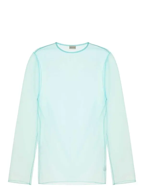 Dries Van Noten Organza Camille Top - Light Blue
