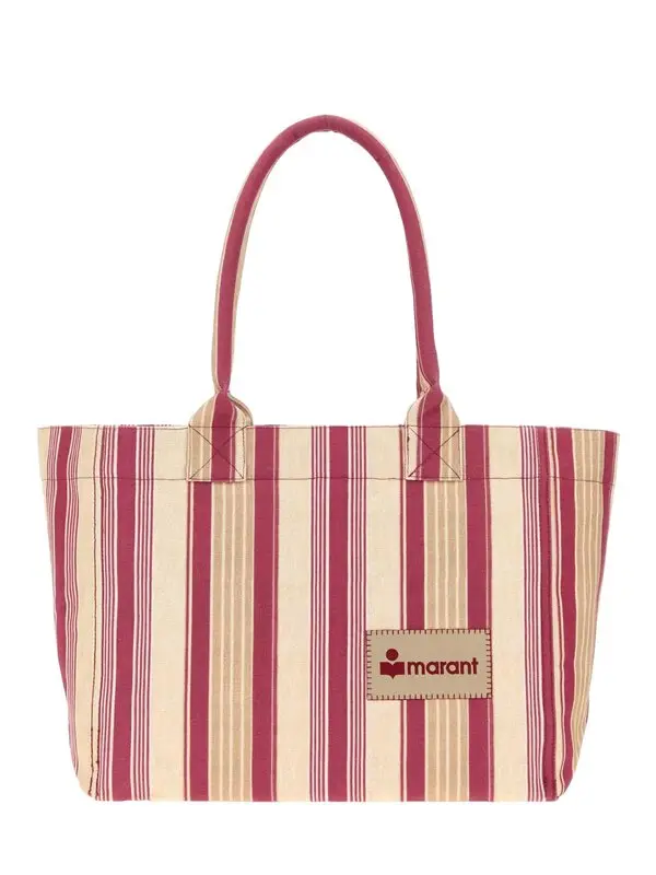 Isabel Marant Étoile Striped Printed Canvas Shopping Bag - Stripped