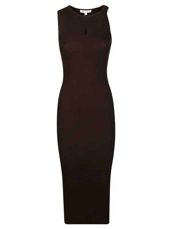 JW Anderson Twisted Strap Cotton Dress - Marrone
