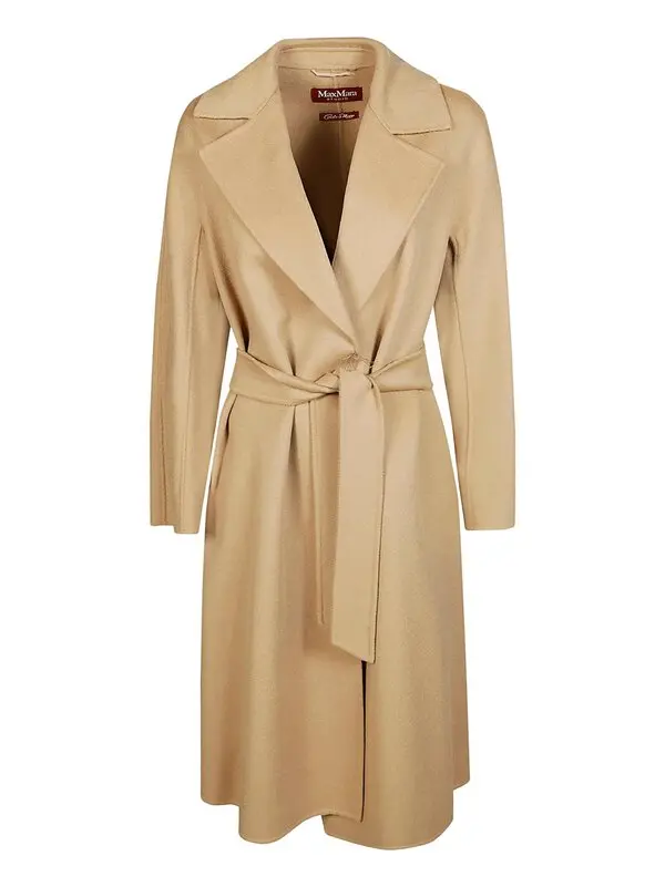 Max Mara Mstcles Overcoat Belt - Beige