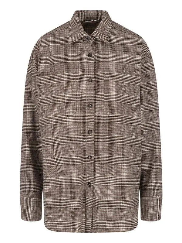 Ermanno Scervino Plaid Virgin Wool Shirt - Grey