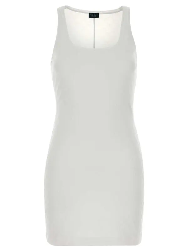 Gucci Gg Jacquard Mini Dress - White