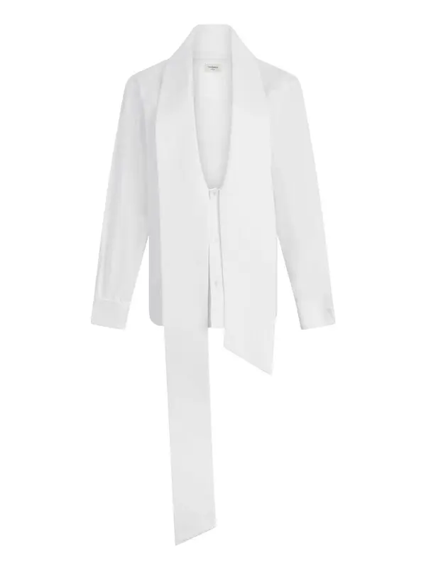 Saint Laurent Tailored Button-front Shirt With Details - White