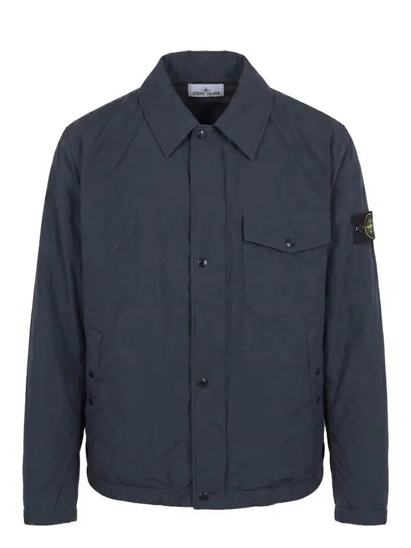 Stone Island Logo Blouson Jacket - Blue