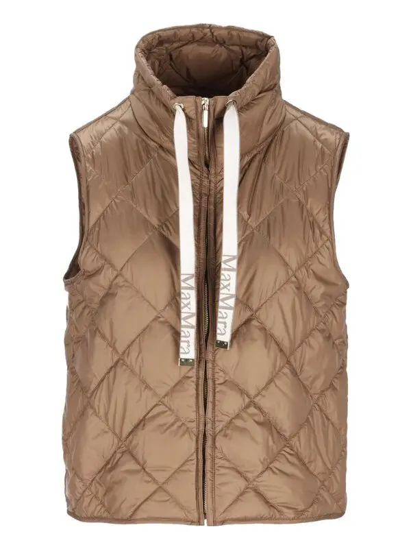 Max Mara Quilted Down Vest - Beige