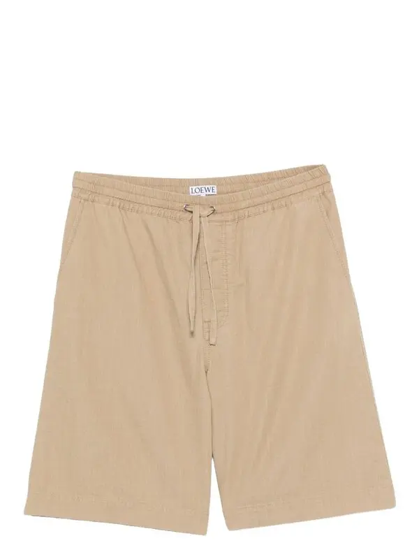 Loewe Cotton Shorts - Beige