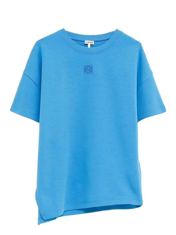 Loewe Asymmetric Cotton T-shirt - Blue