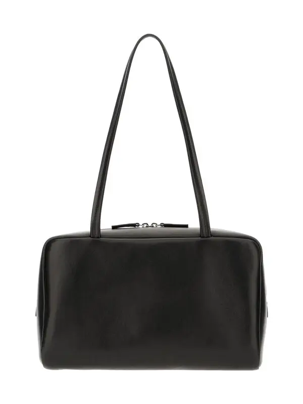 THE ROW Astra Leather Bowling Bag - Black