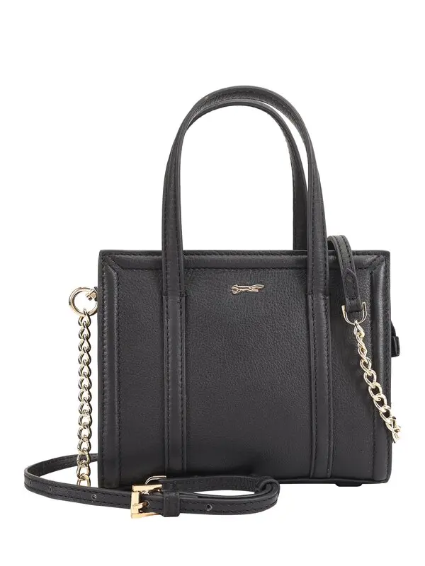 Paul Costelloe Betwa Leather Shoulder Bag - Black