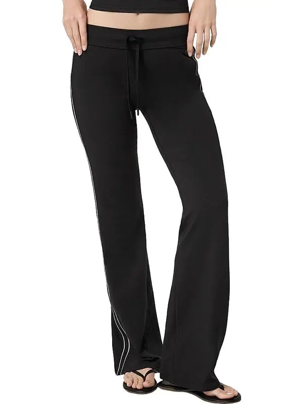 Vuori Halo Low Rise Slim Flare Pants - Solid Black