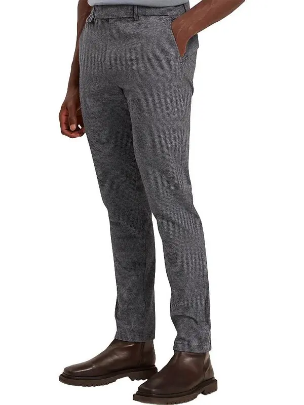 Ted Baker London Filiip Slim Fit Micro Dogtooth Pants - Navy