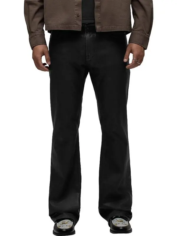 Hudson Jeans Walker Kick Flare 34" Jeans - Coated Phantom