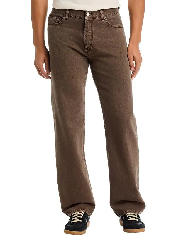 FRAME Relaxed Straight Leg Jeans - Brownstone