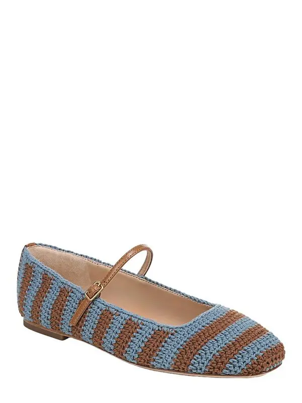 Veronica Beard Ellie Crochet Flats - Blue/hazel