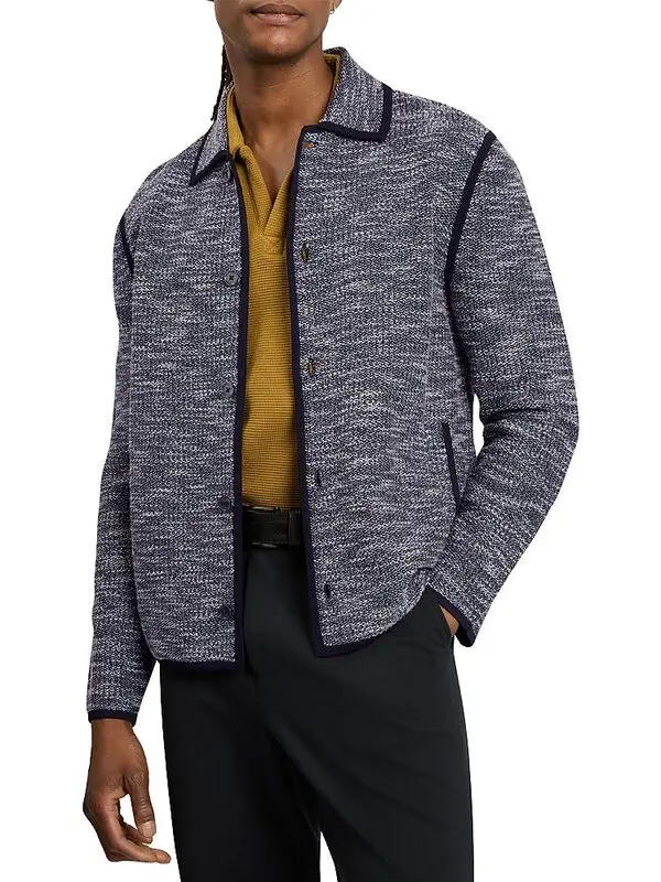 Ted Baker London Hannley Textured Boucle Knit Jacket - Navy
