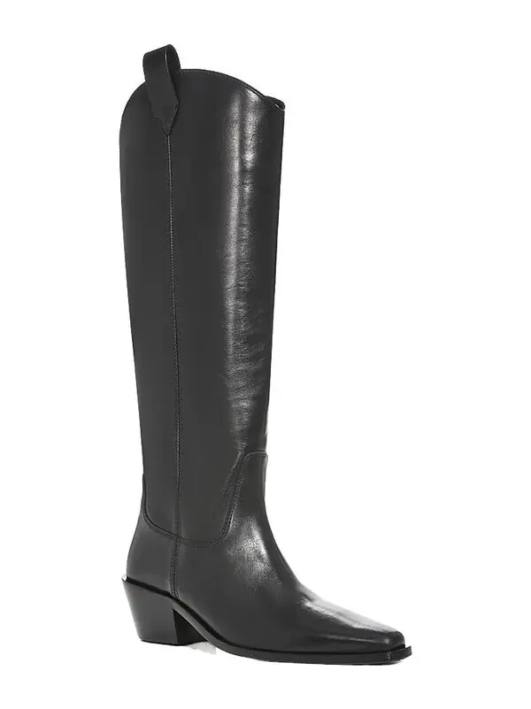 Rag & Bone Naomi Leather Western Boots - Black